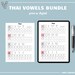 Thai Alphabet Vowel Bundle Workbook and Flashcards Digital Download ...