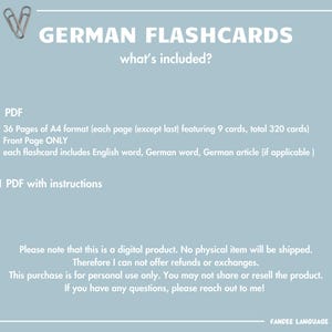 German Flashcards | 320 Flashcards for German Beginners | DIGITAL ...