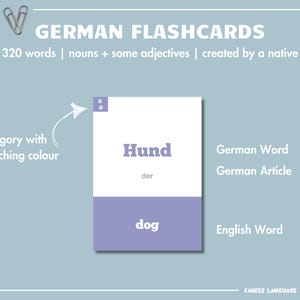 German Flashcards | 320 Flashcards for German Beginners | DIGITAL ...