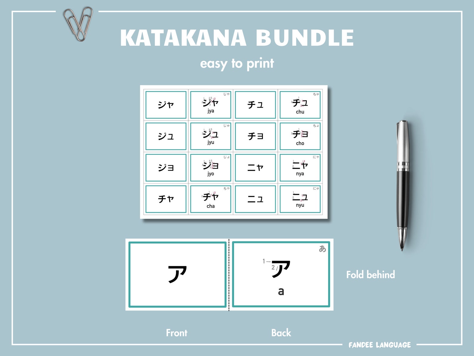 Japanese Alphabet Katakana Bundle Worksheets & Flashcards | Digital ...