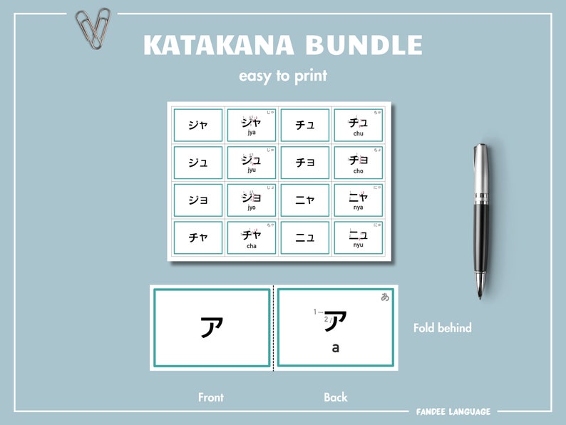Japanese Alphabet Katakana Bundle Worksheets & Flashcards | Digital ...