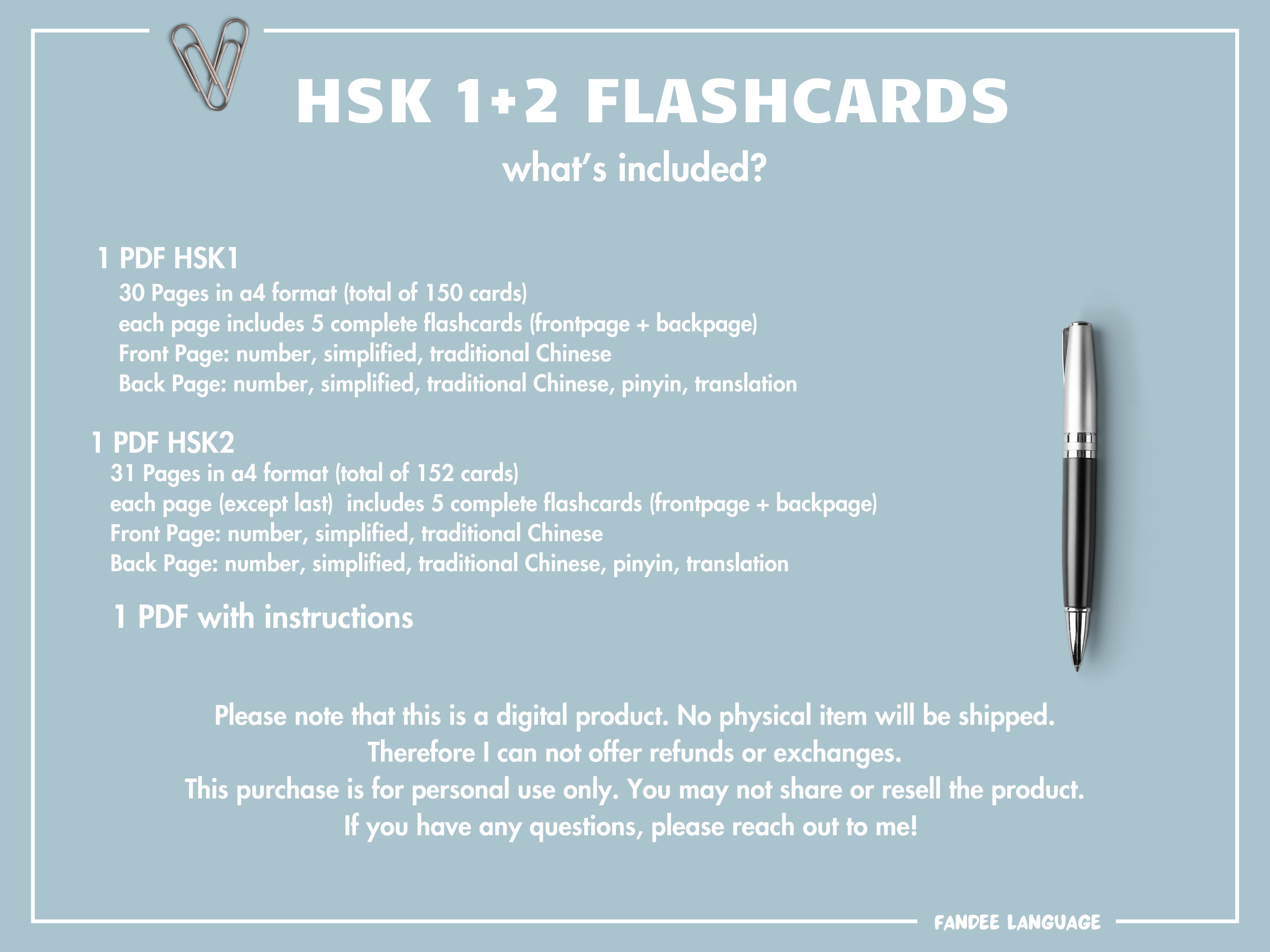 HSK 1 + HSK 2 Flashcards| 300 Flashcards (HSK 2.0) Flashcards for ...