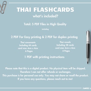 Thai Alphabet Flashcards Bundle (consonants and Vowels) DIGITAL ...