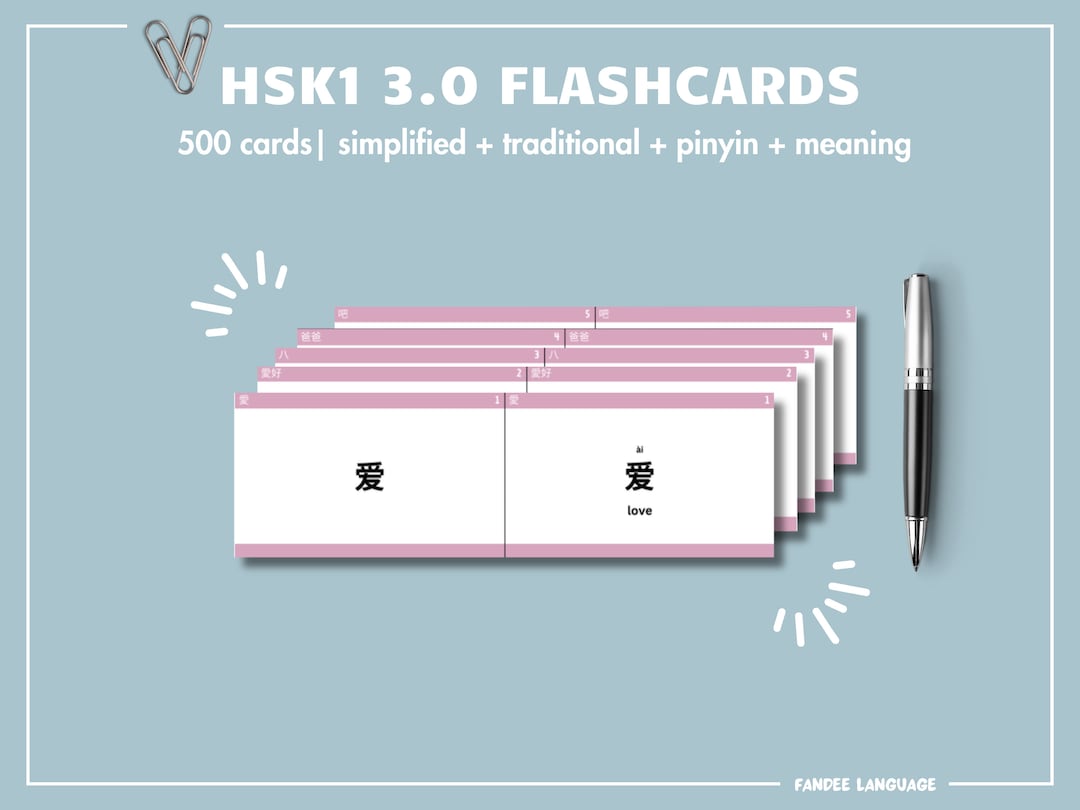 HSK 1 (HSK 3.0) Flashcards for Chinese Beginners Practice for HSK ...