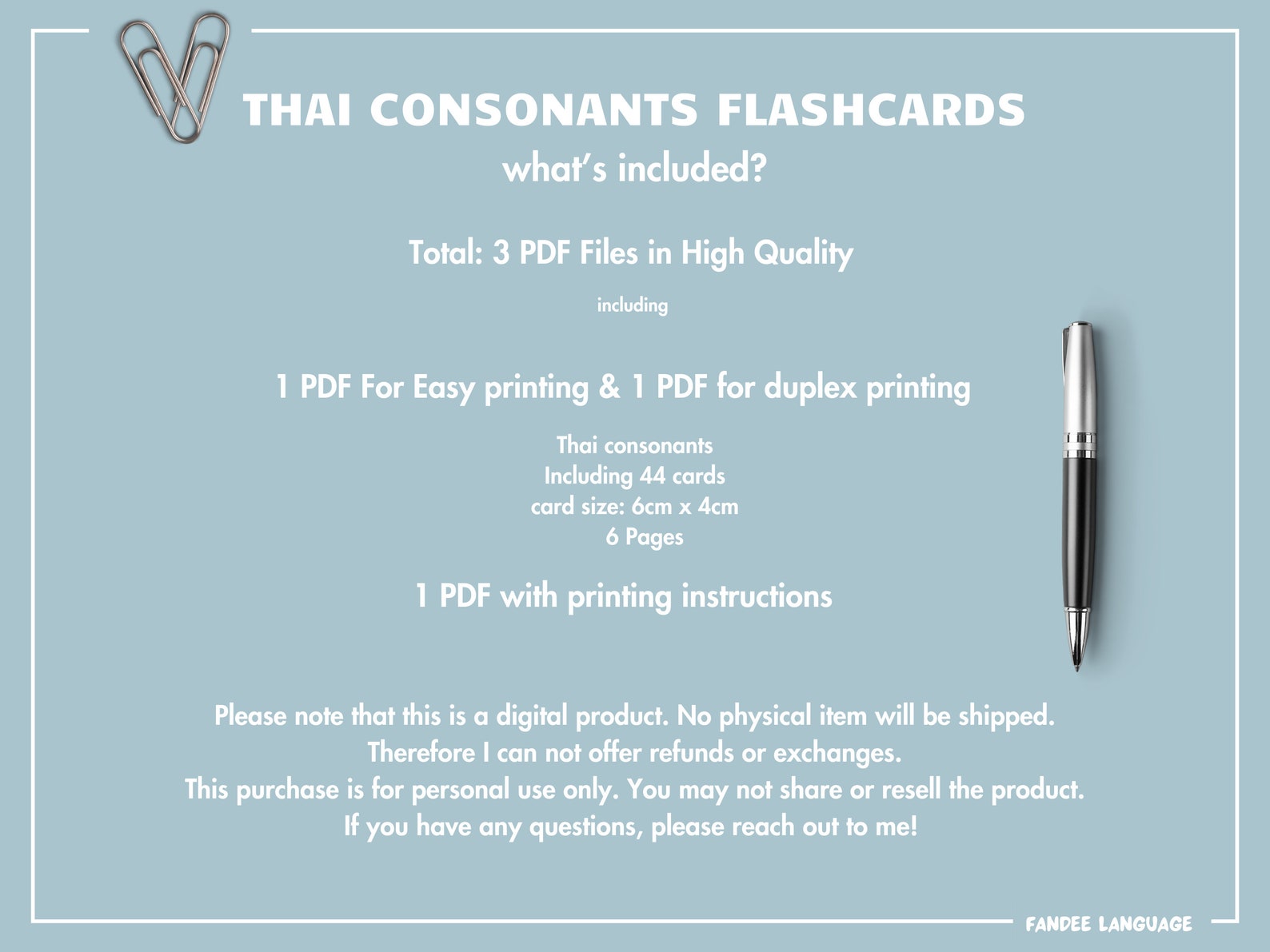 Thai Alphabet Consonants Flashcards DIGITAL DOWNLOAD | Study Thai ...