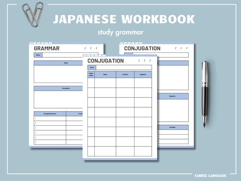 Japanese All-in-one Workbook | Kanji | Vocabulary Worksheets | Grammar ...