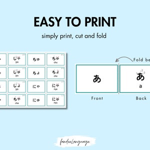 Japanese Alphabet Katakana, Hiragana 208 Flashcards DIGITAL DOWNLOAD Study Japanese Language ...