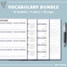 Ultimate Vocabulary Worksheet 10 Templates Bundle in 4 Colors | All ...
