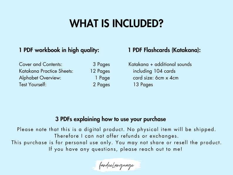 Japanese Alphabet Katakana Bundle Worksheets & Flashcards Digital ...
