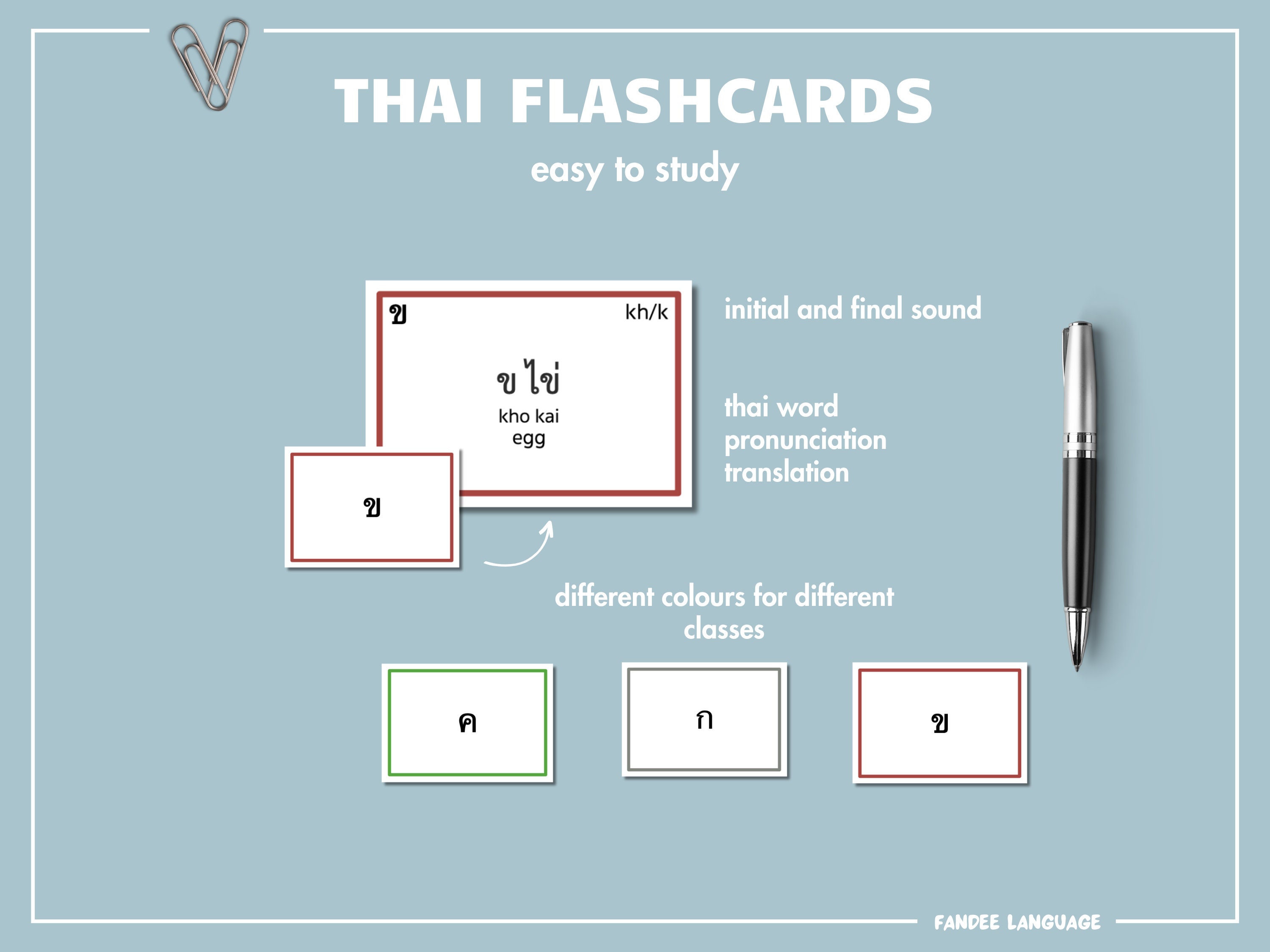 Thai Alphabet Flashcards Bundle (consonants and Vowels) DIGITAL ...