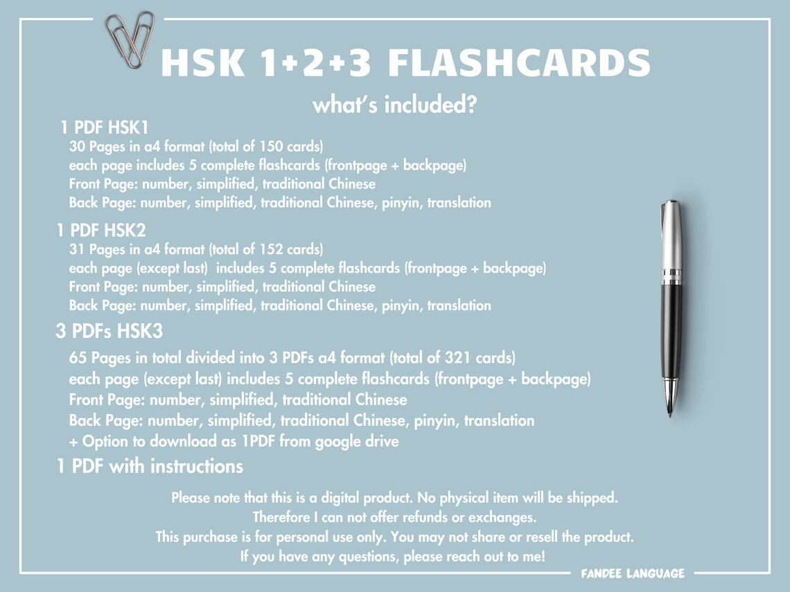 HSK1 + HSK2 + HSK3 Flashcards | 600+ Flashcards (HSK 2.0) Flashcards ...