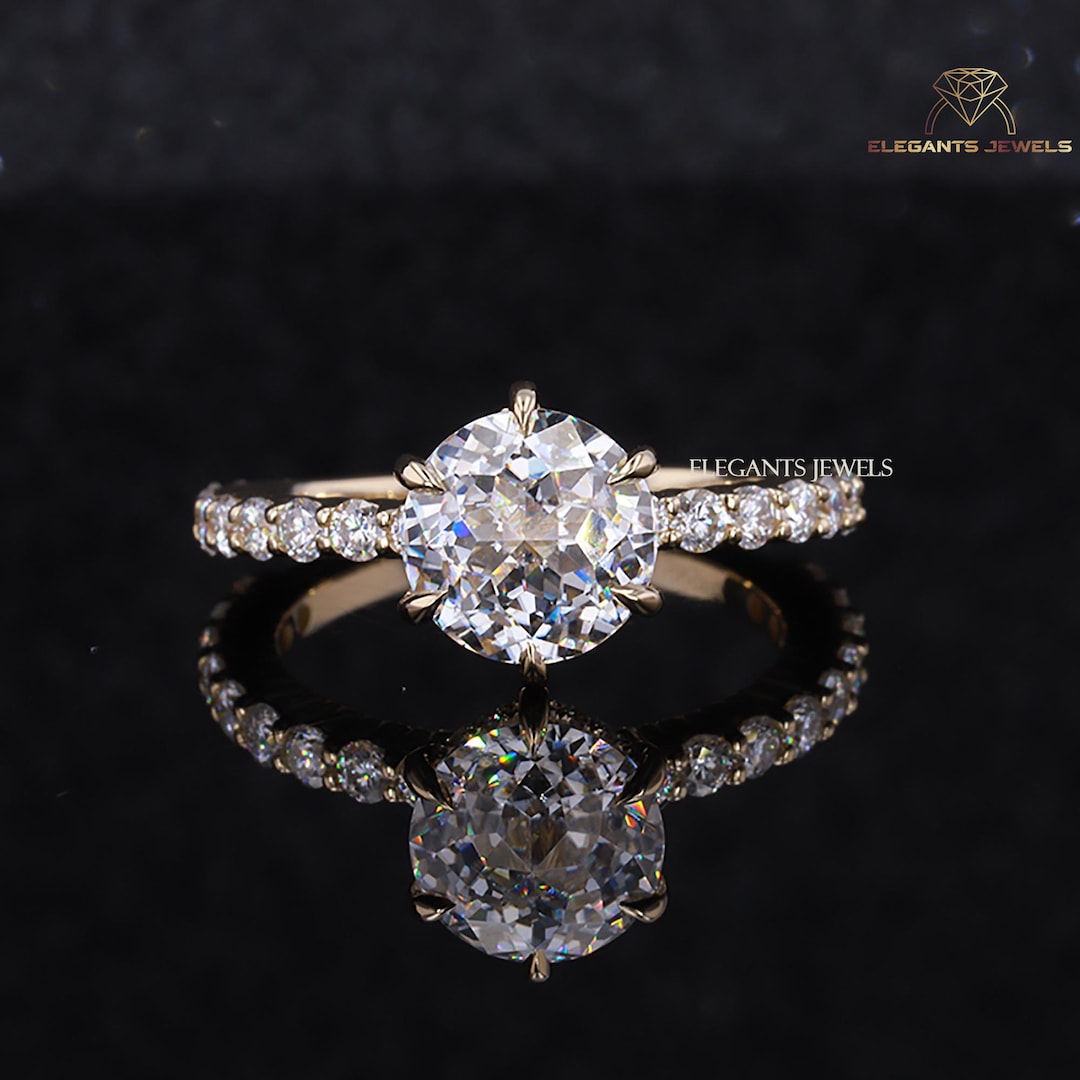 Jubilee Cut Lab Grown Diamond Engagement Ring: Hidden Halo, High ...