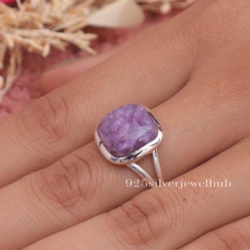Charoite Ring - Etsy
