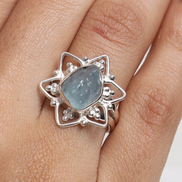 Rough Gemstone Ring - Etsy