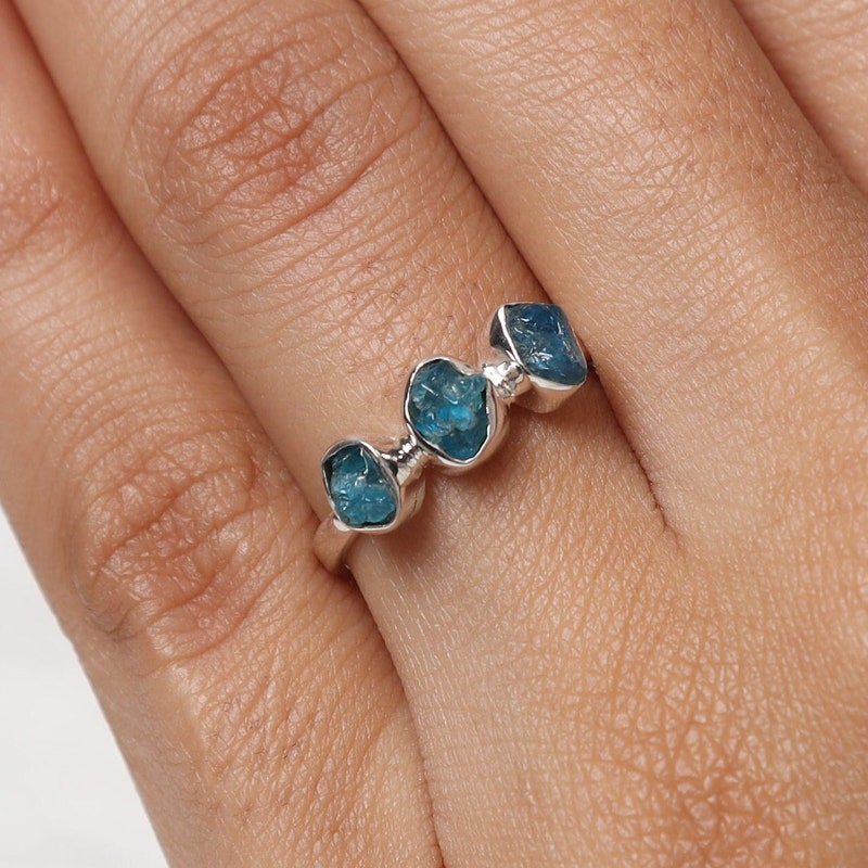 Blue Apatite Ring - Etsy