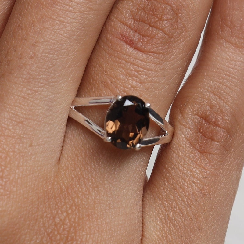 Smoky Topaz Rings - Etsy