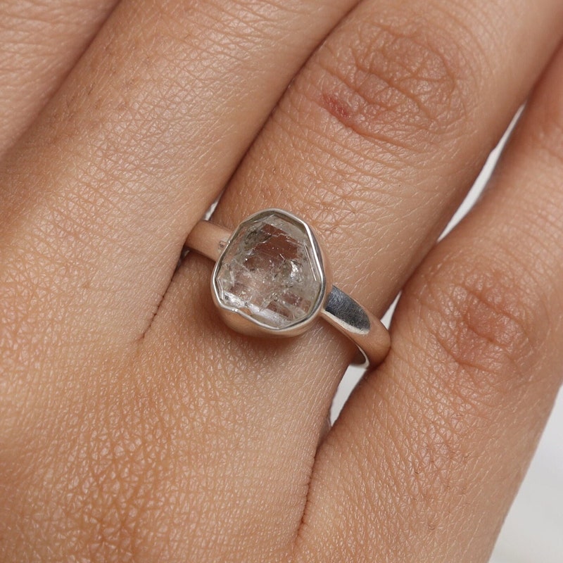 Rough Gemstone Ring - Etsy