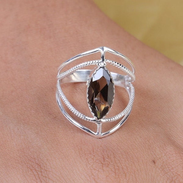 Smoky Quartz Ring - Etsy