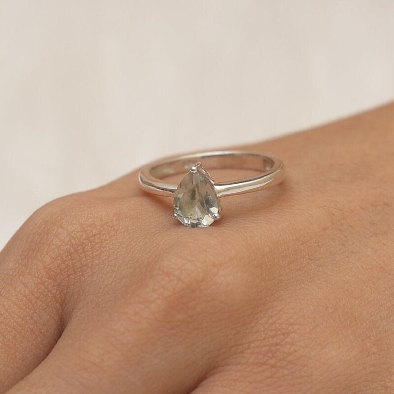 Green Amethyst Ring - Etsy