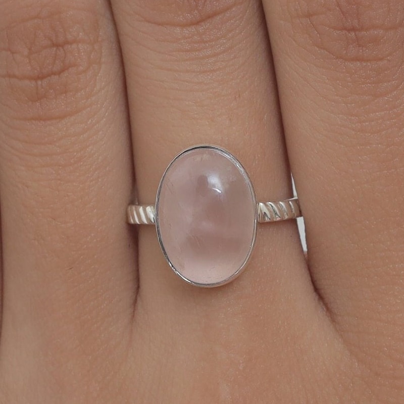 Rose Quartz Ring - Etsy