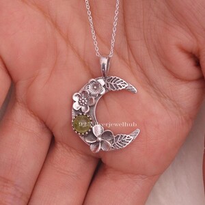 Peridot Pendant, 925 Sterling Silver Pendant, Pendant Necklace, Handmade Pendant, Gemstone ...