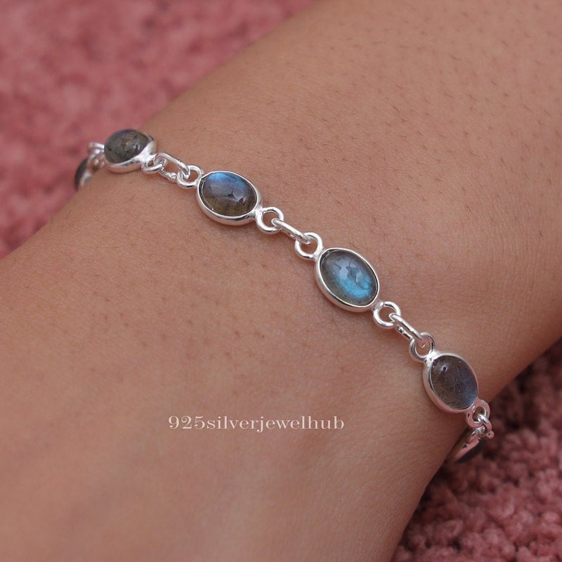 Labradorite Bracelet - Etsy