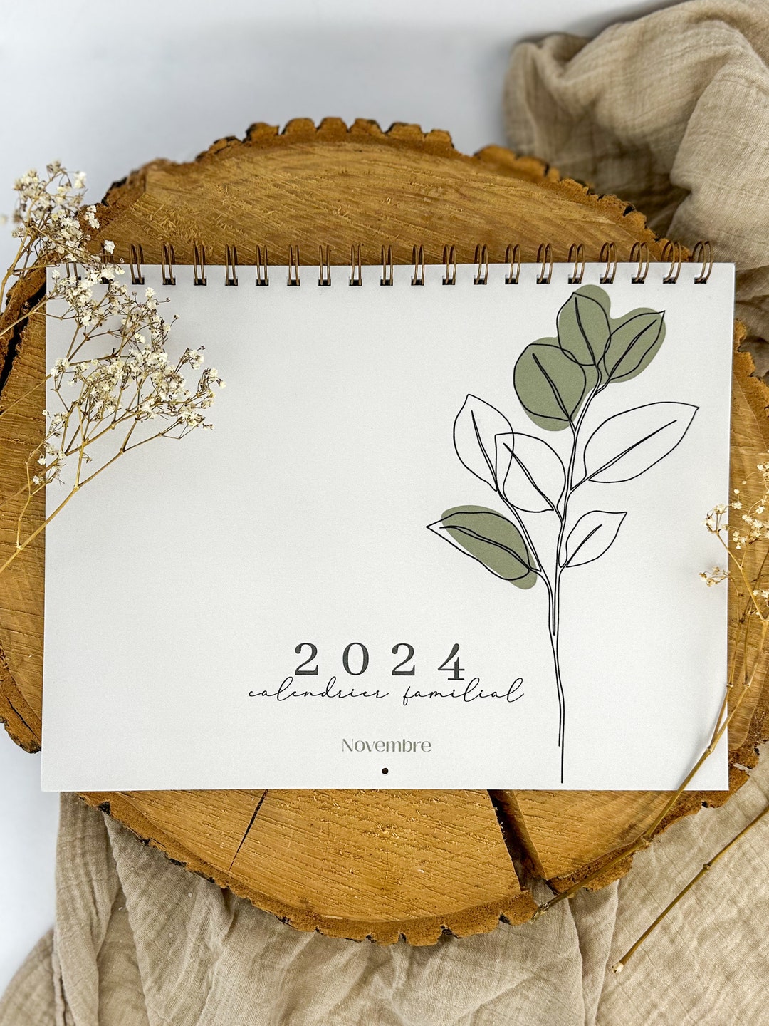 2024 Eucalyptus Calendar Wall Calendar - Etsy