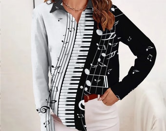Music Blouse - Etsy