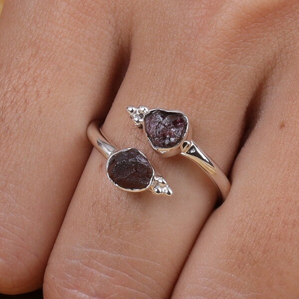 Rough Gemstone Ring - Etsy