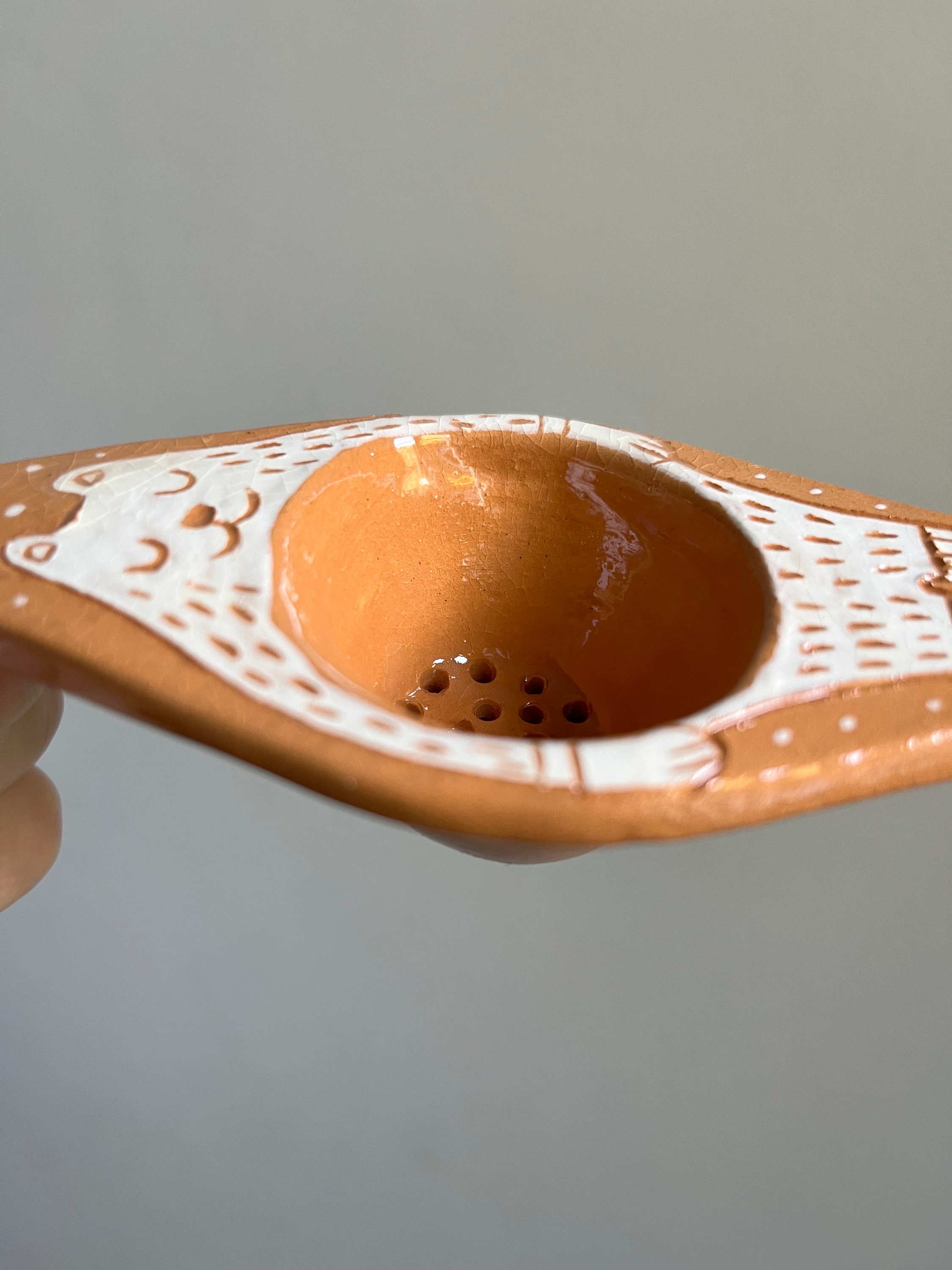 Ceramic Tea Strainer With White Bear / Whimsical Tea Strainer With Cute ...