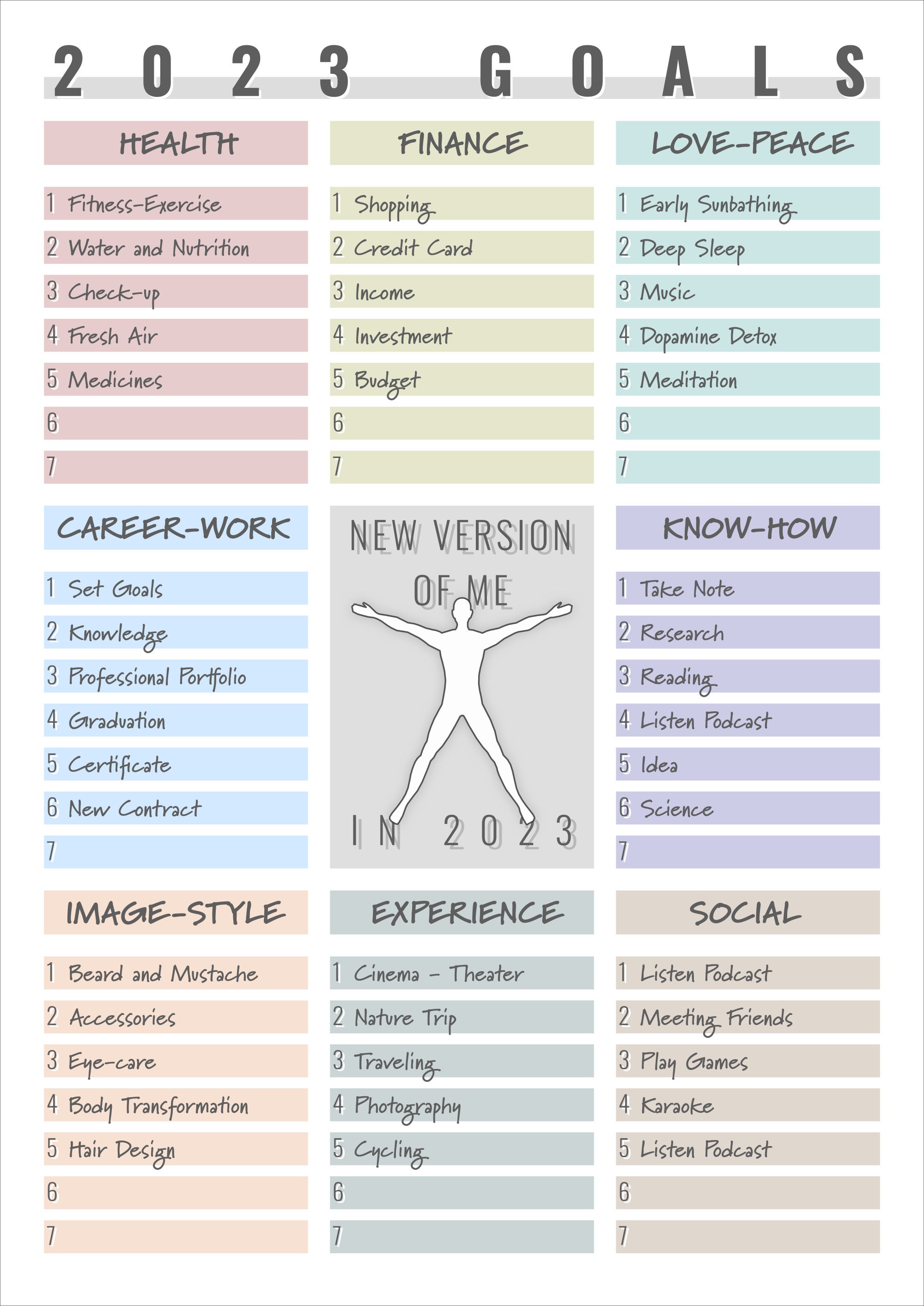 2023 Mindset Planner Tracker Goal Pages Printable and iPad Notability ...