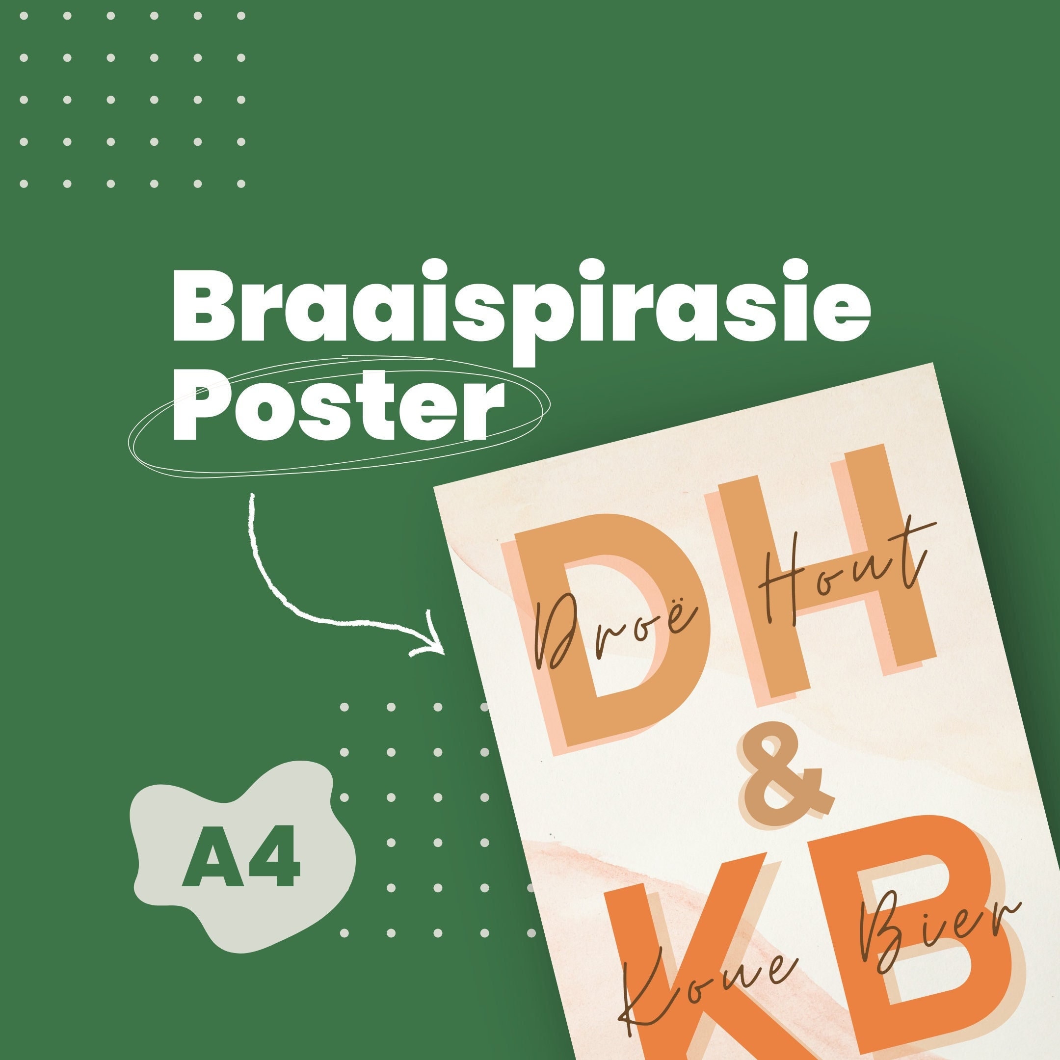 Afrikaans Poster, A4 Inspirational Poster, Braai Print for Braaiers ...
