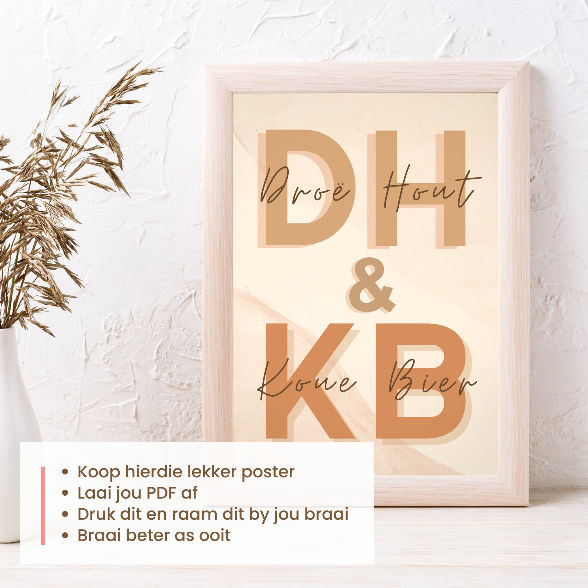 Afrikaans Poster, A4 Inspirational Poster, Braai Print for Braaiers ...