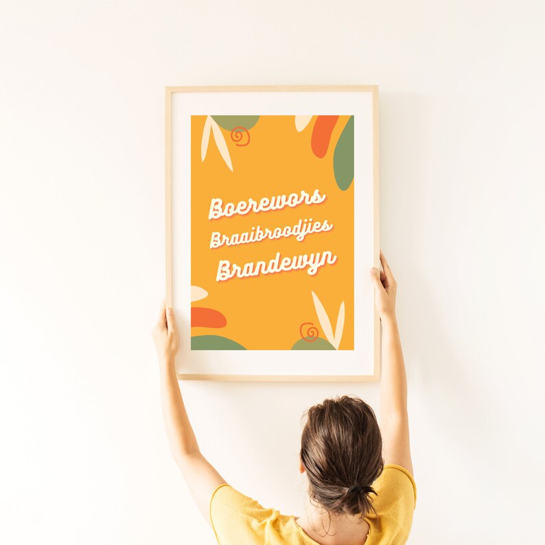 Afrikaans Poster, A4 Inspirational Poster, Braai Print, for Braaiers ...