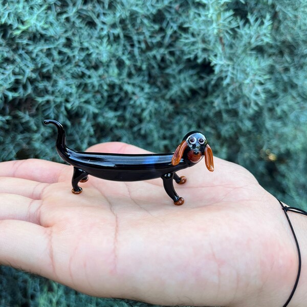 Glass Dog Miniature - Etsy