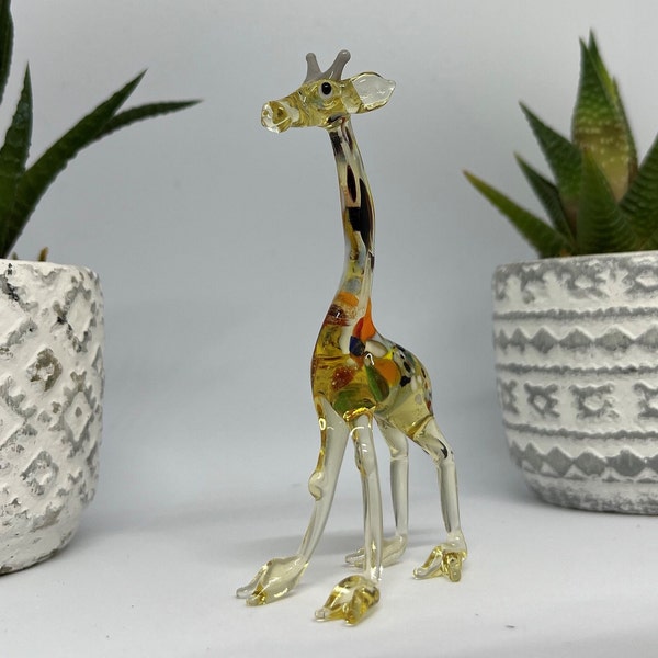Giraffe Glass Animal Ornament - Etsy