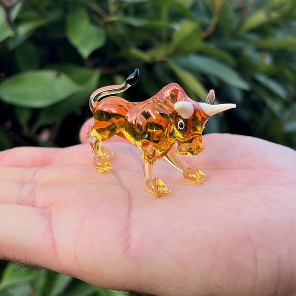 Glass Bull - Etsy
