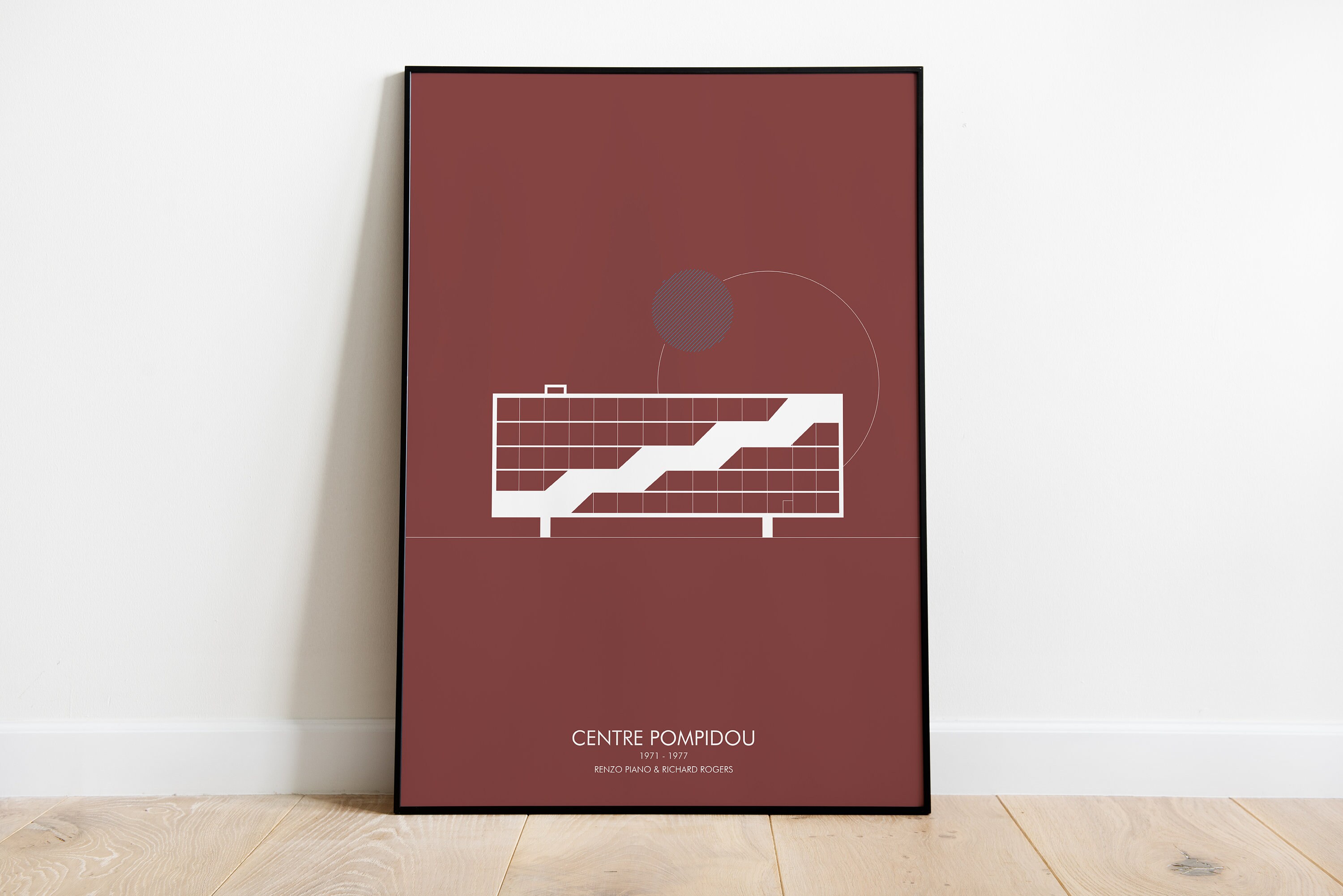 Minimal Iconic Architecture Poster Centre Pompidou - Set 2 Posters ...