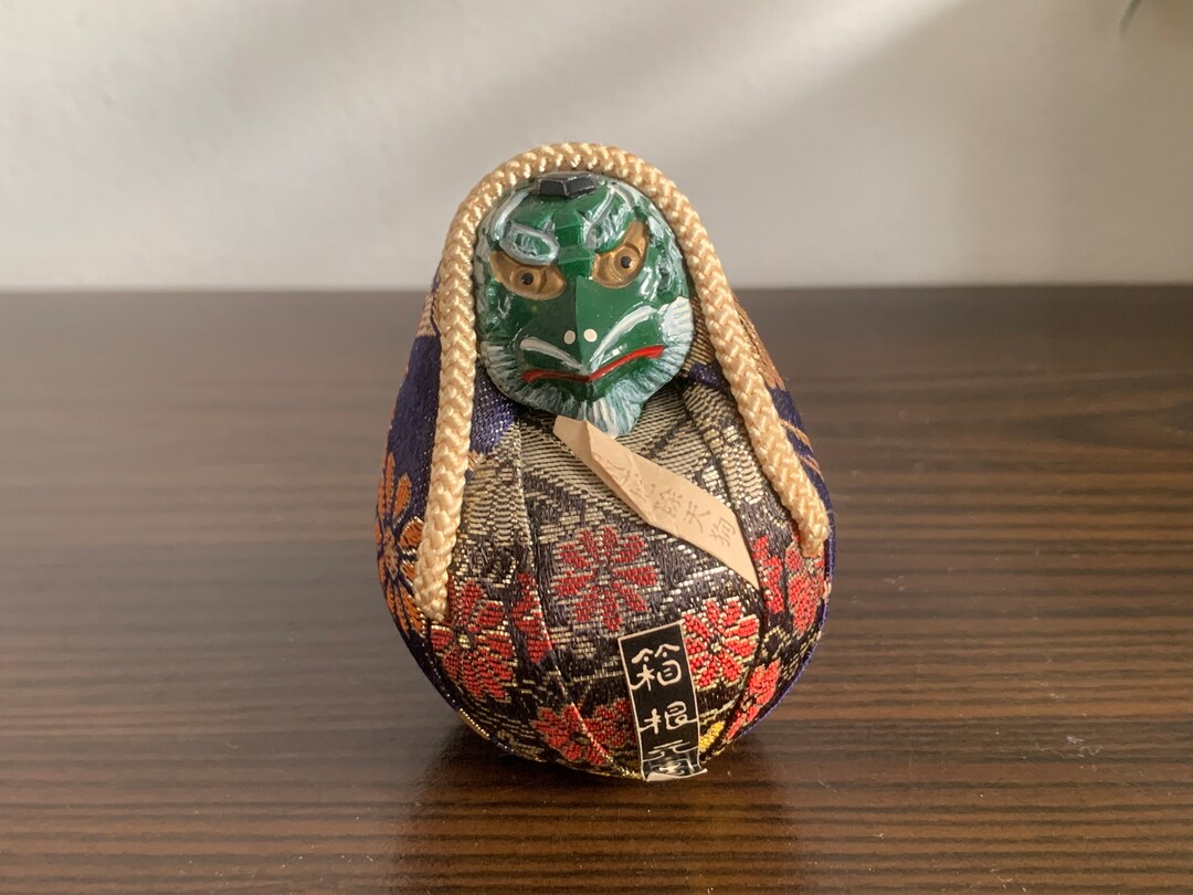 Japanese Doll Kimono Tengu(天狗) Daruma Long Nosed Goblin Purple Vintage ...