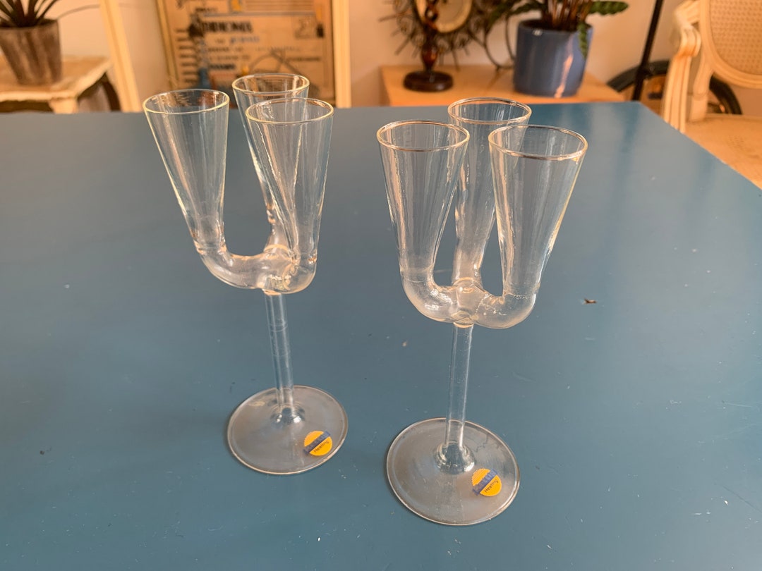 Set of 2 Unique 3 Armed Snap Glass Retting Heating Tube Flower Vase ...