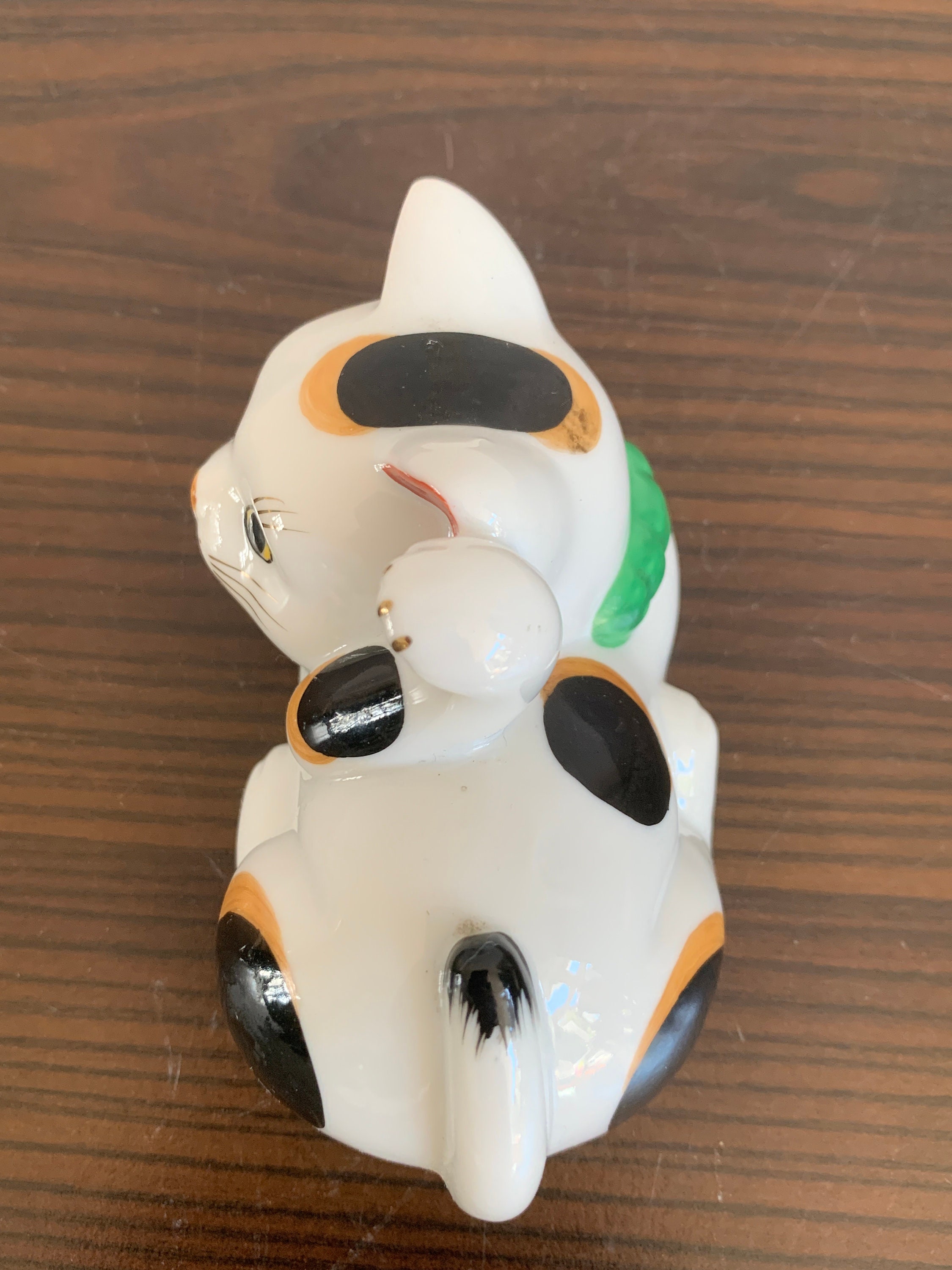 RARE Manekineko まねき猫 Lucky Cat Lying Down Calico Cat Ceramic - Etsy