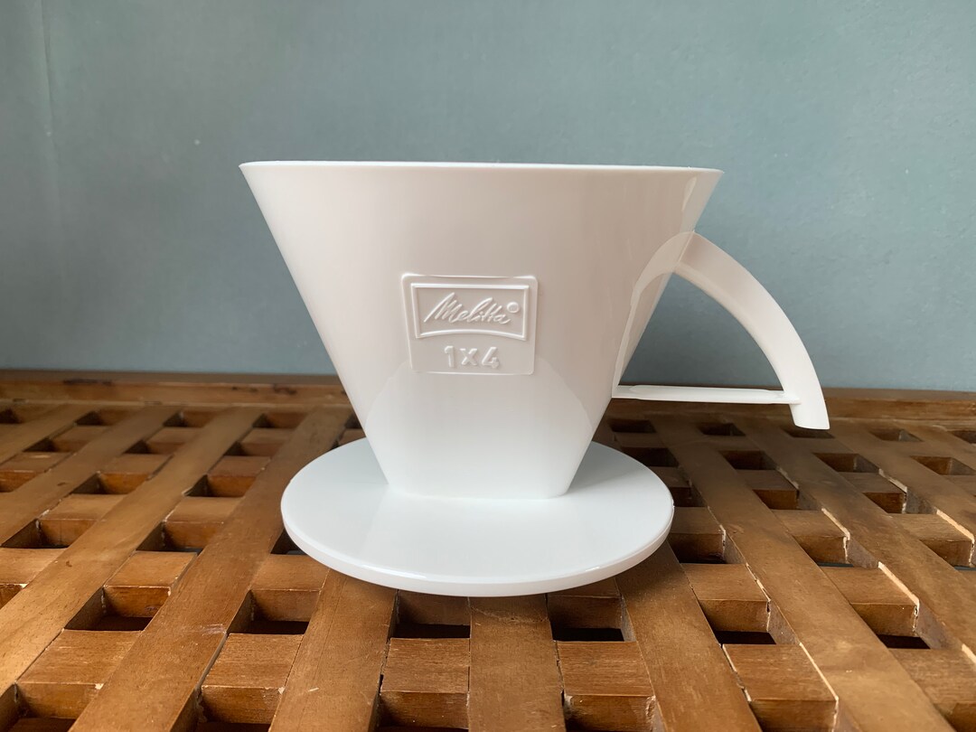 Melitta 1x 4 Coffee Dripper Filter Pour Over Plastic White Vintage One ...