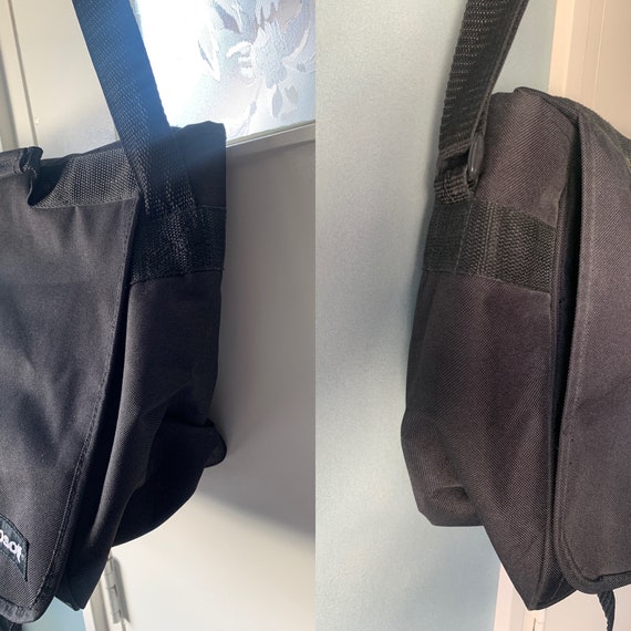 Rare 90s Microsoft Black Vintage Messenger Shoulder L… - Gem