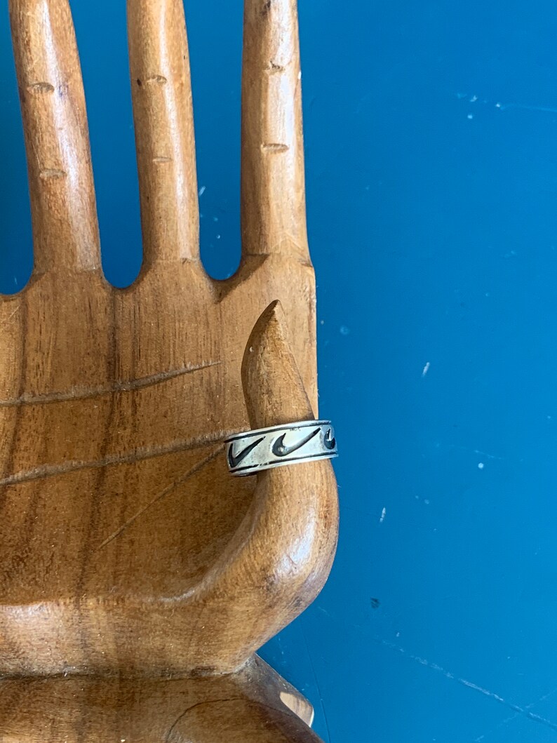 Rare Sterling Silver Nike Ring 925 Logo Vintage US 9 - Etsy