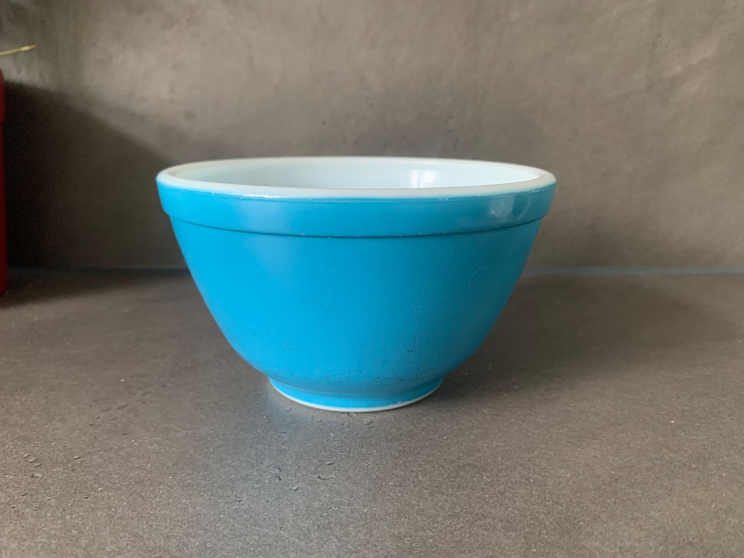 50s Pyrex Blue Bowl Glass Vintage - Etsy
