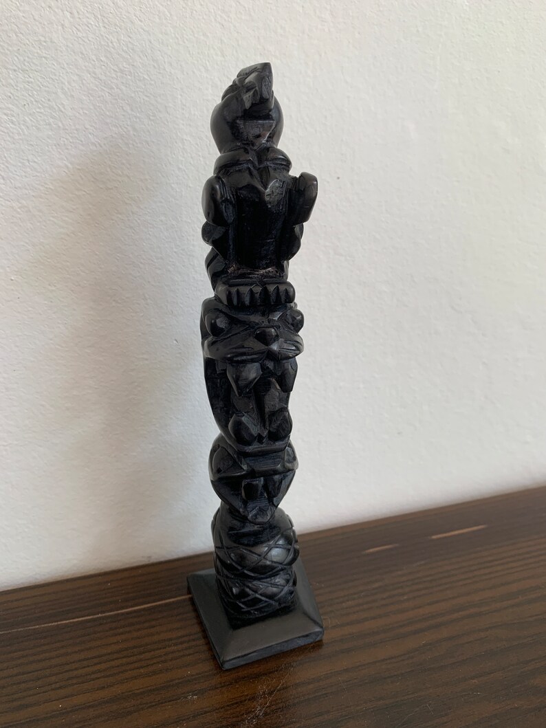 Totem Pole Statue Native Aboriginal Snake Bird Sculpture Vintage - Etsy