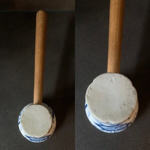 Meat Hammer Porcelain Wooden Handle Mallet Blue Onion Antique Interior ...