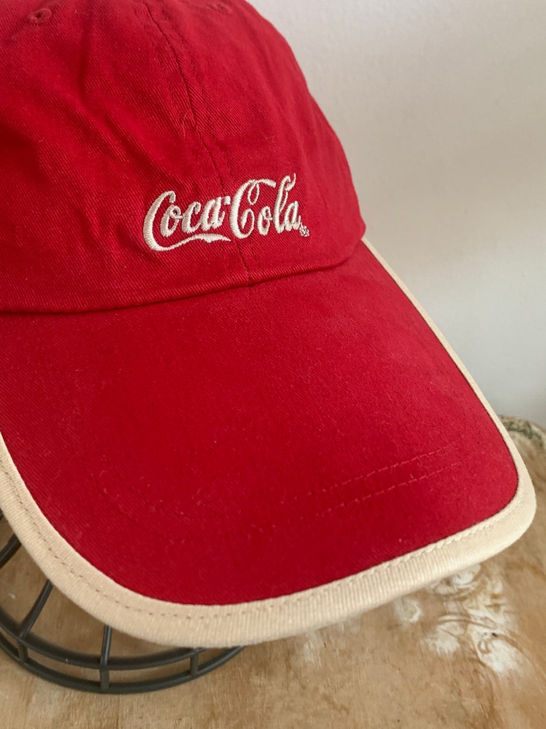Coca Cola Red X White Vintage Baseball Hat Cap Velcro - Etsy