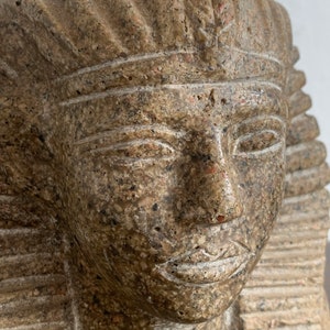 Egyptian Tutankhamun King Tut Statue Stone Antique Large Bust - Etsy