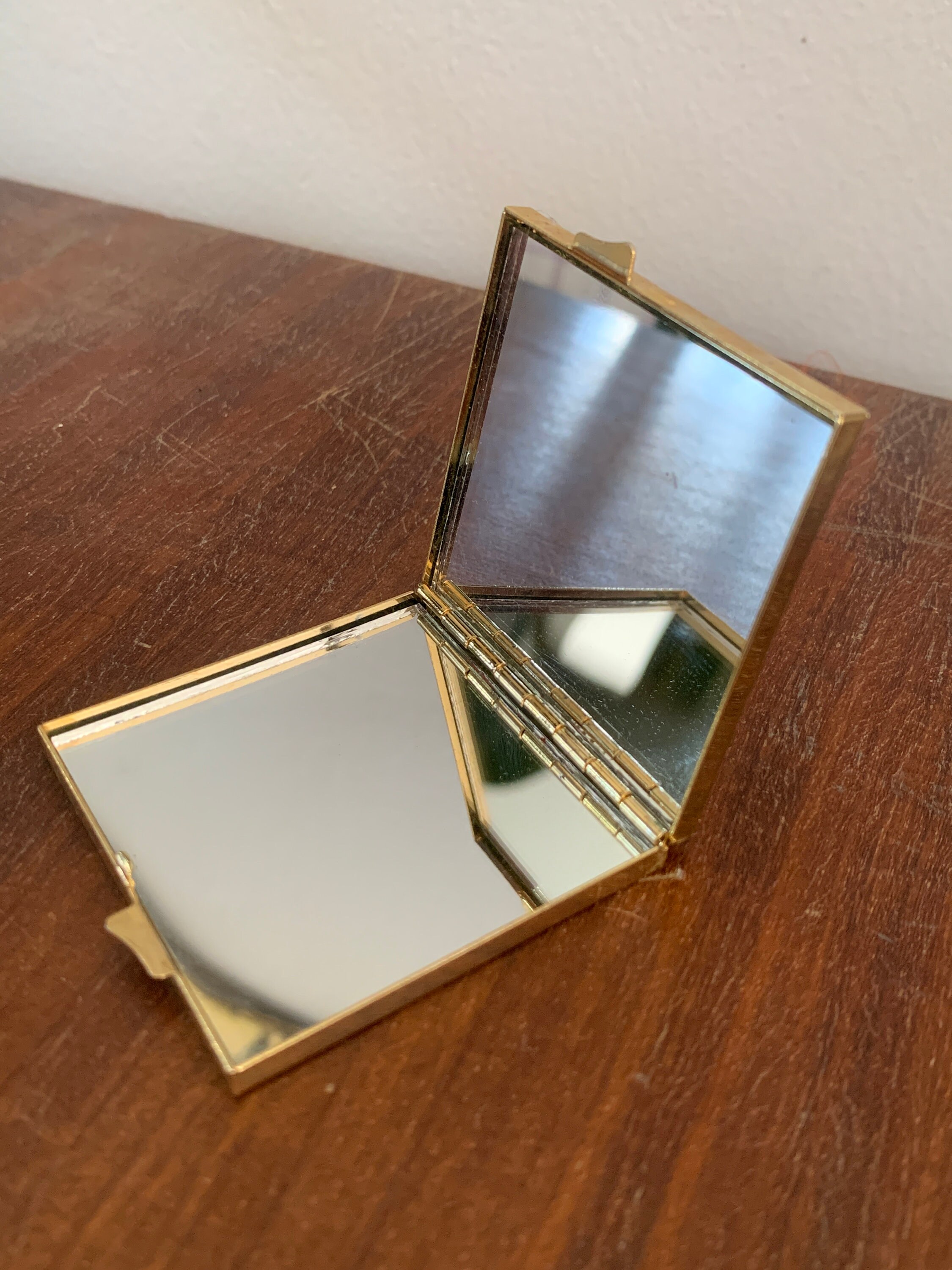 Japanese KIMONO Vintage Conpact Mirror Hand Mirror Small Square Women ...
